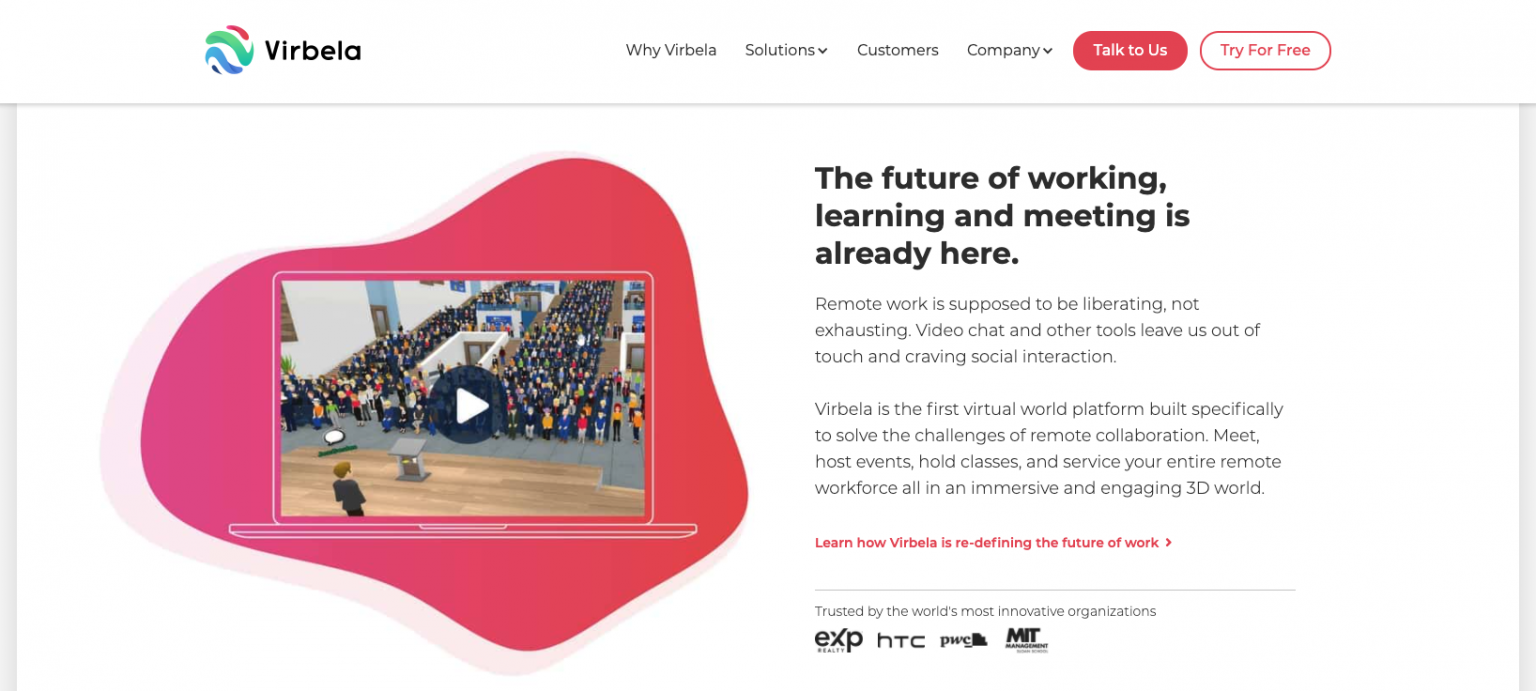 Virbela：虚拟工作/会议空间