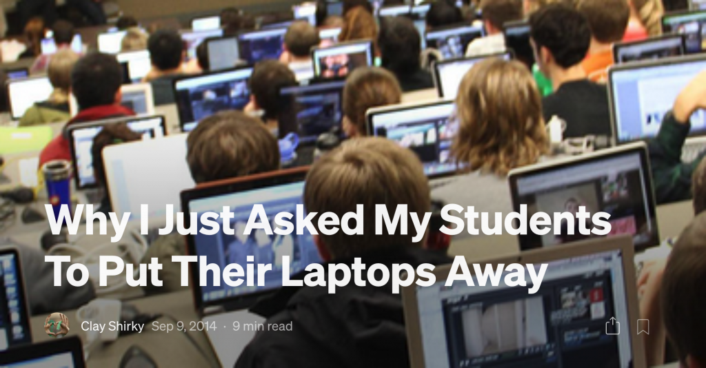 课堂上的手机平板与笔记本电脑