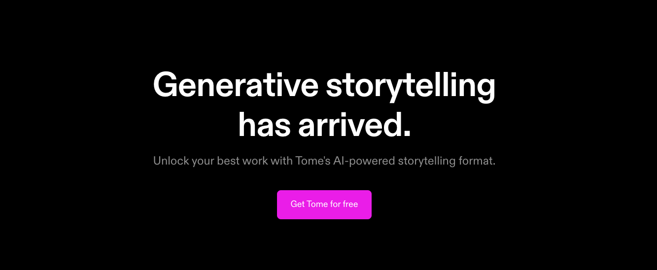 TOME.APP：让AI帮你做PPT