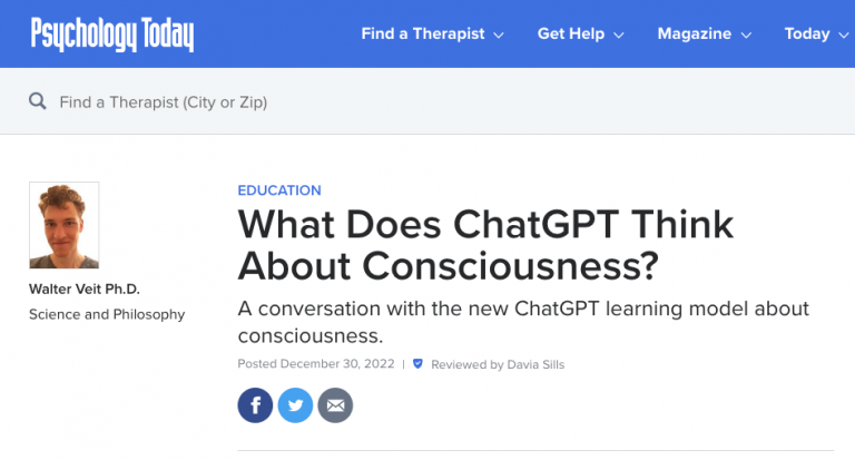 关于意识与ChatGPT的2段对话